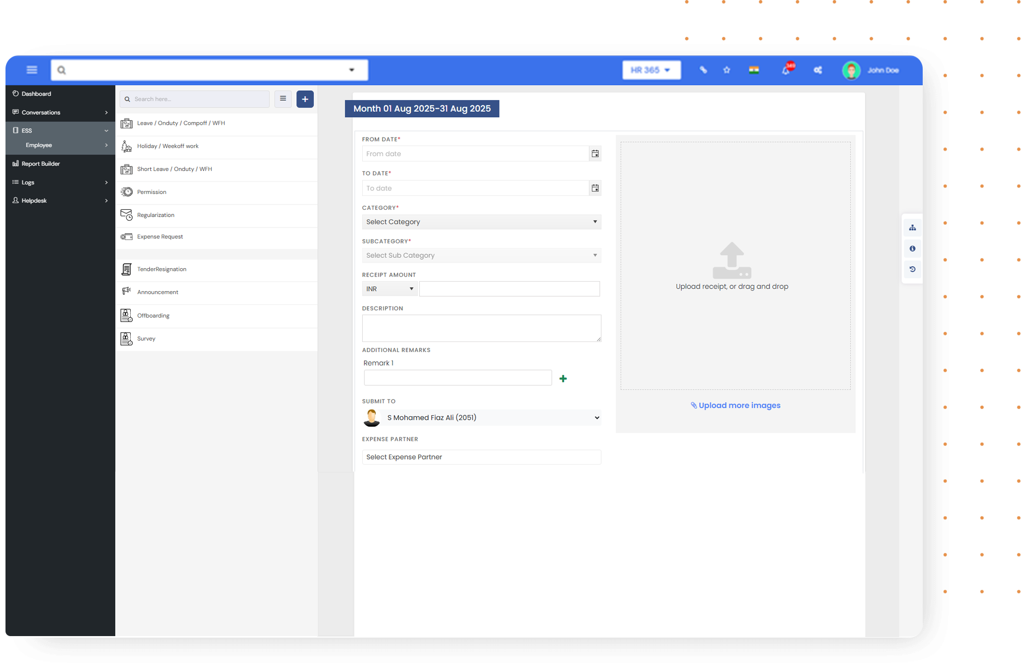Effortlessly Track and Manage Expenses with HR365 Expense Management